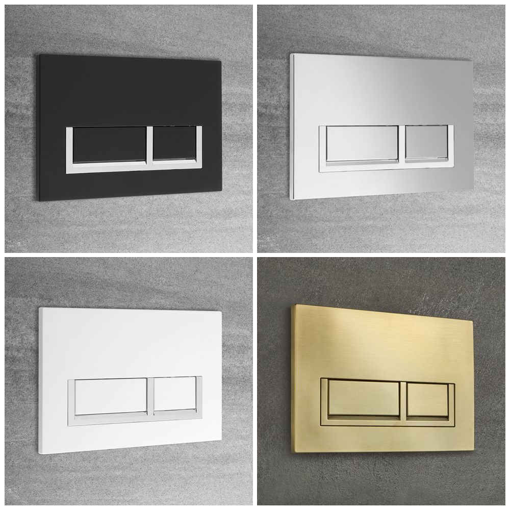 Kurzer Unterputzspülkasten mit Rahmen für Hänge-WCs – Betätigungsplatte ...